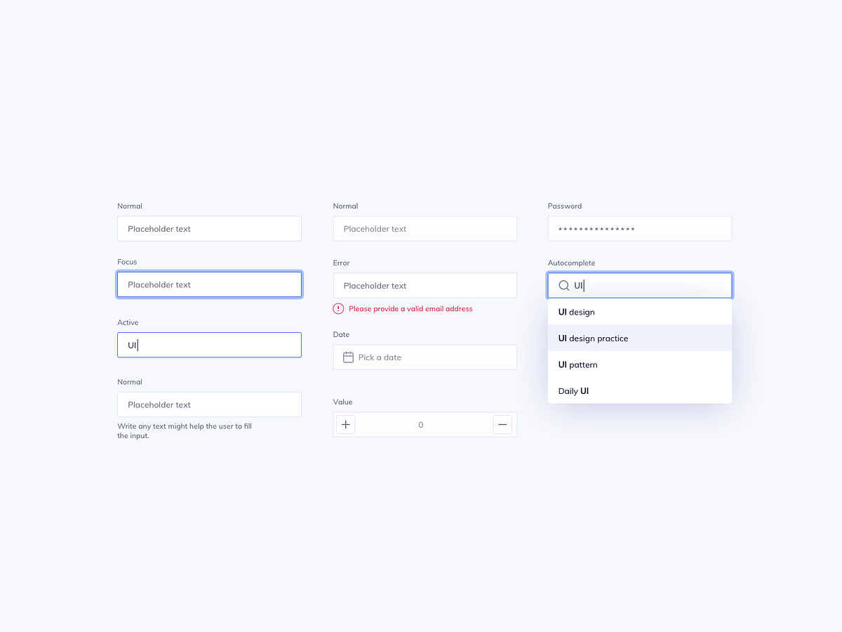 Day 1043 Input Styles UI Design by Ildiko Gaspar on Dribbble