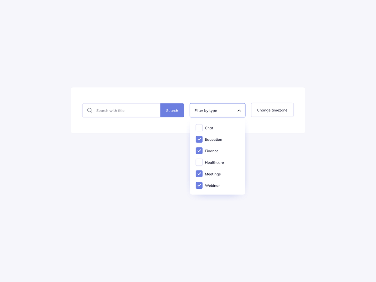 Filter Section UI Design by Ildiko Gaspar on Dribbble