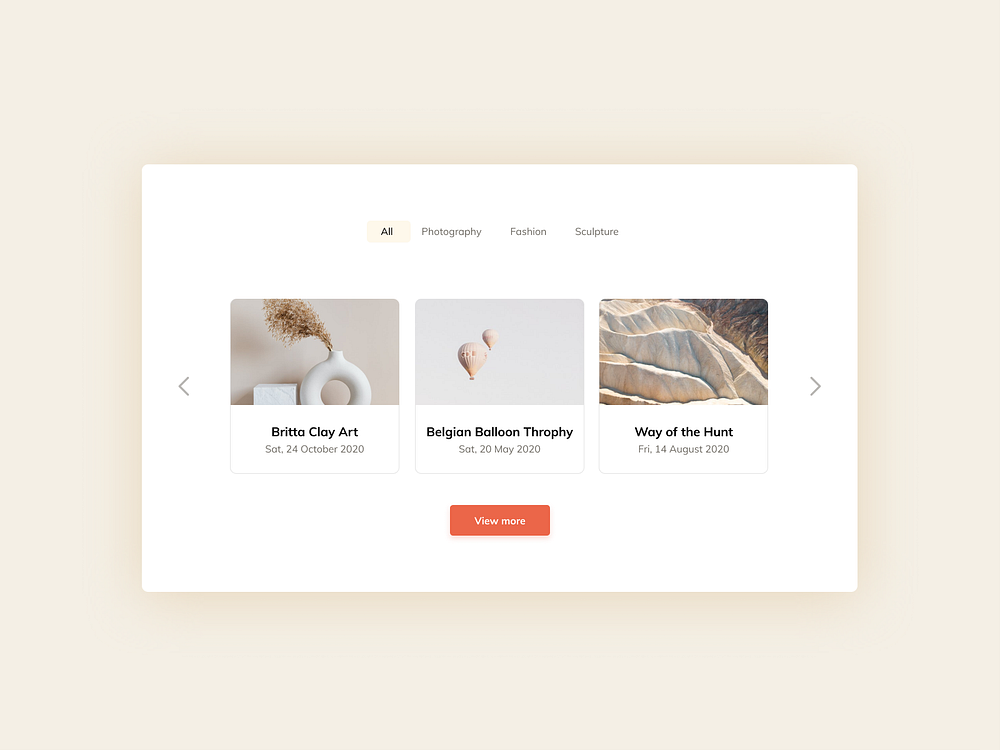 Carousel UI Design by Ildiko Gaspar on Dribbble