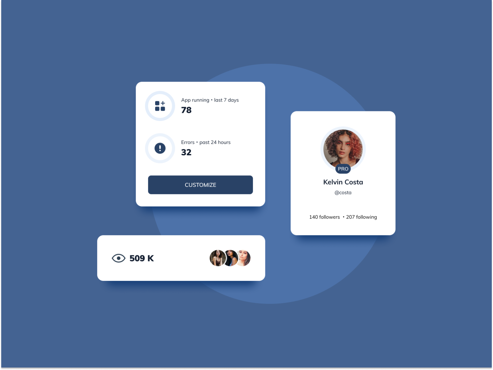 Stats Cards UI Design by Ildiko Gaspar on Dribbble