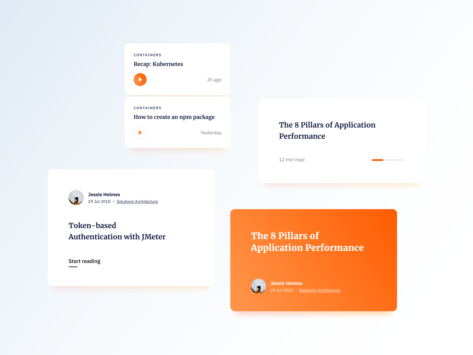 Blog UI Components Design by Ildiko Gaspar on Dribbble
