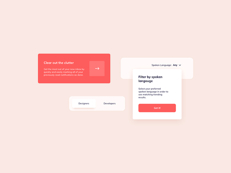 Components UI Design by Ildiko Gaspar on Dribbble