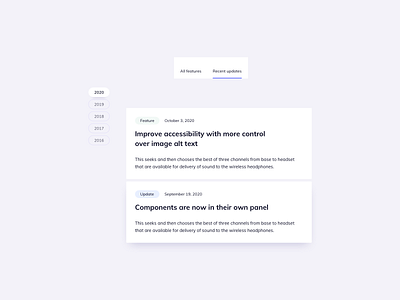 Features Page UI Component Designs by Ildiko Gaspar on Dribbble