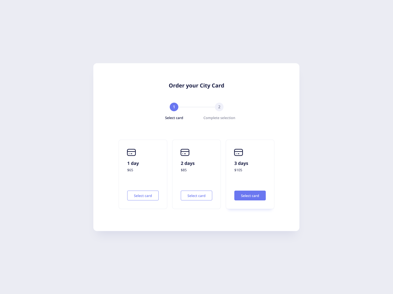 Select Card UI Design by Ildiko Gaspar on Dribbble