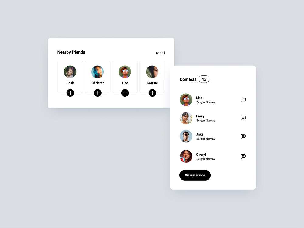Browse thousands of People List images for design inspiration | Dribbble