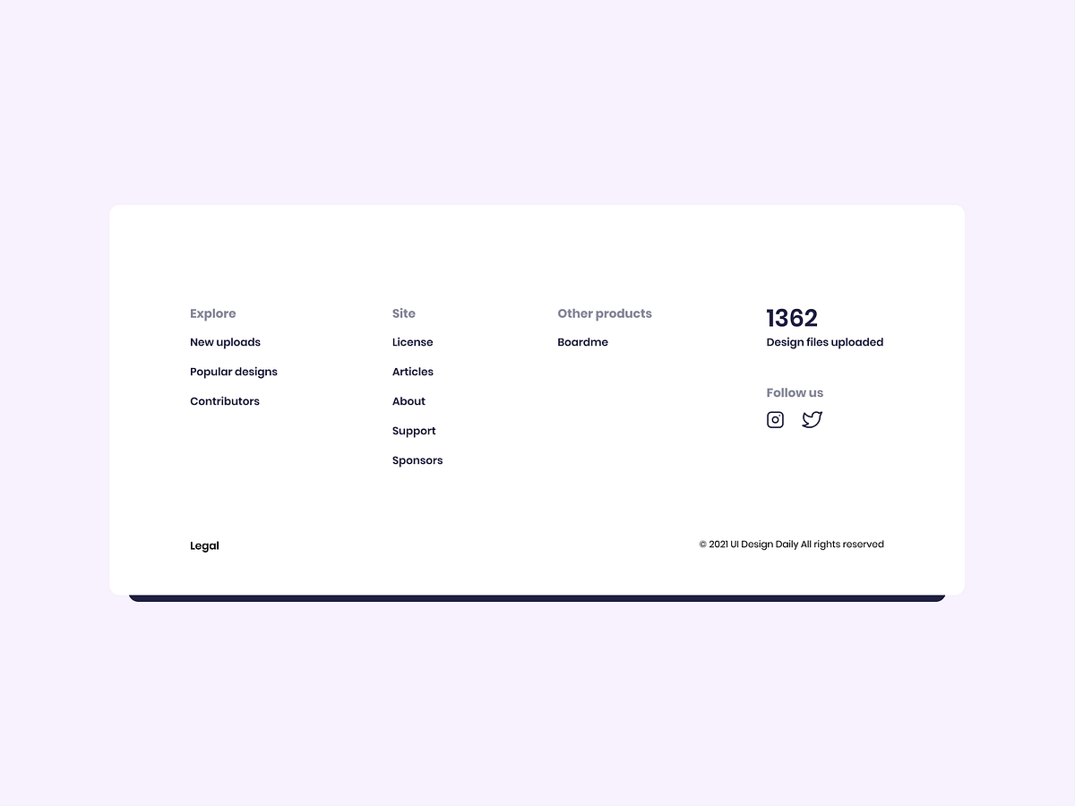 Footer Ui Designs Themes Templates And Downloadable Graphic Elements