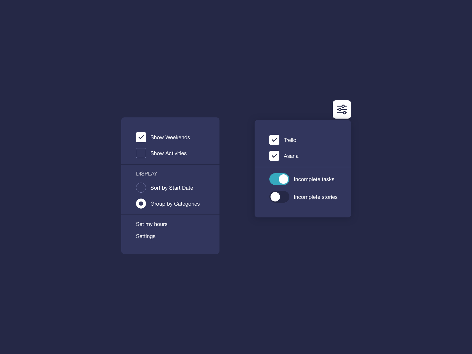 Filter UI Components Design by Ildiko Gaspar on Dribbble