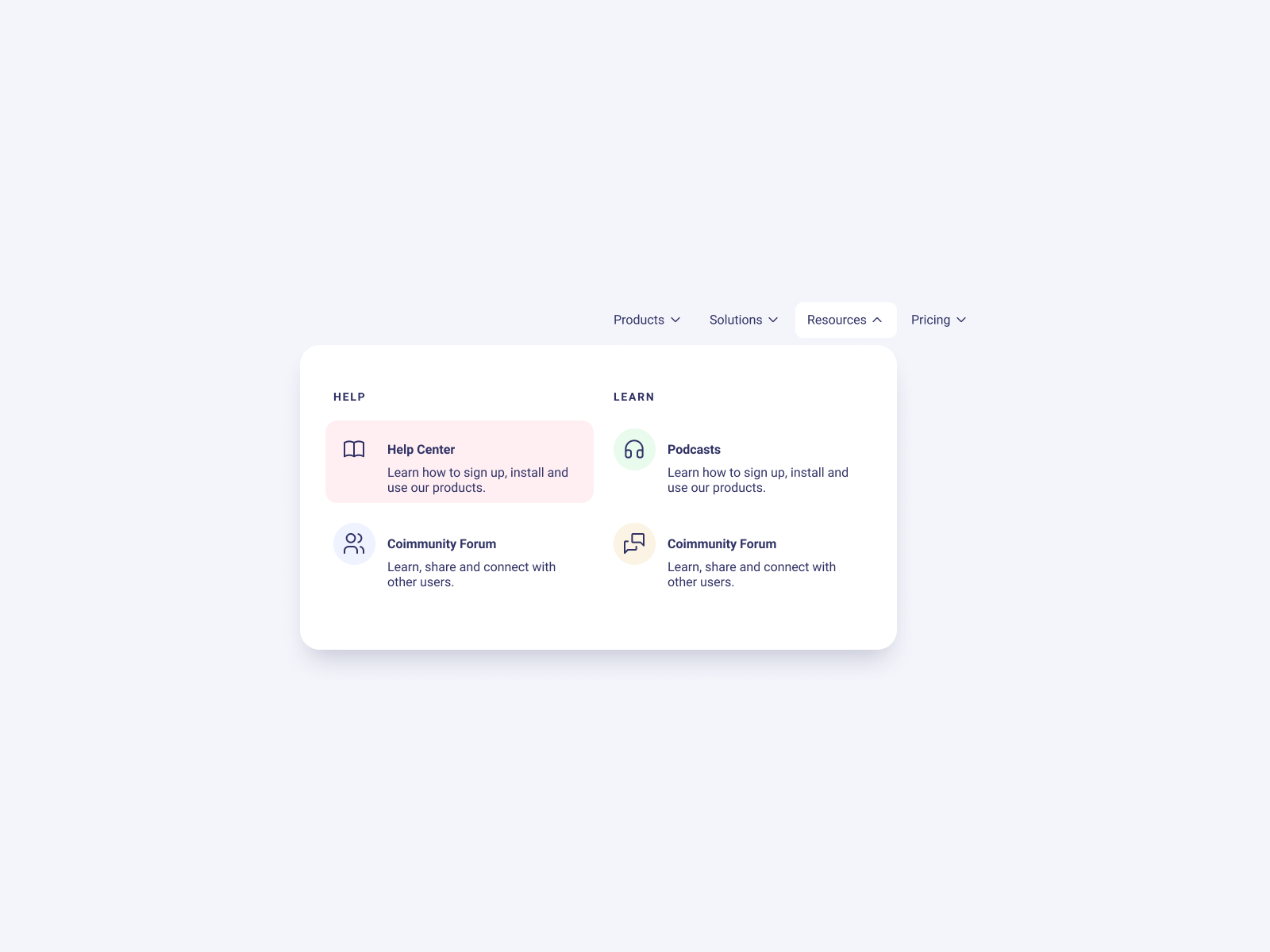 Dropdown Menu UI Design by Ildiko Gaspar on Dribbble