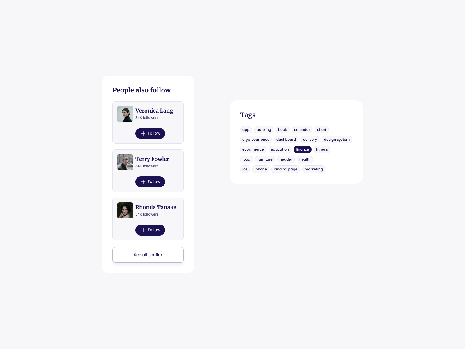 Components UI Design by Ildiko Gaspar on Dribbble