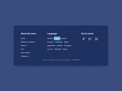 Footer UI Design by Ildiko Gaspar on Dribbble
