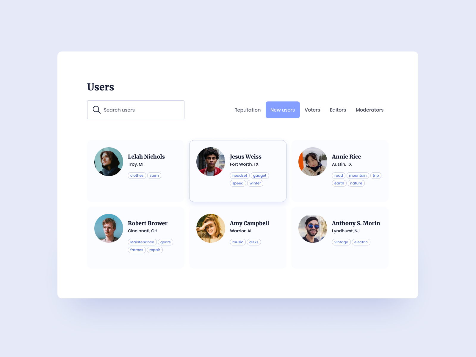 Users List UI Design By Ildiko Gaspar On Dribbble