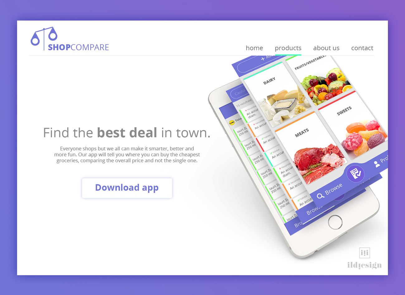 Download App Ui Design by Ildiko Gaspar on Dribbble