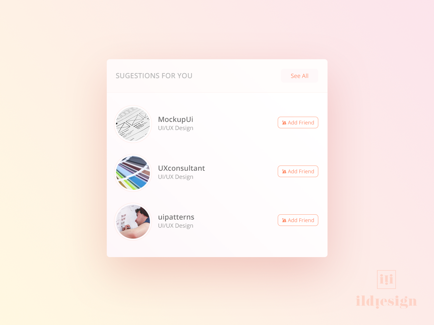 Suggestion Ui Design by Ildiko Gaspar on Dribbble