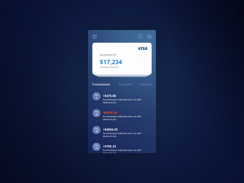 Bank Transactions Ui Design by Ildiko Gaspar on Dribbble Bank Transactions Ui Design by Ildiko Gaspar on Dribbble