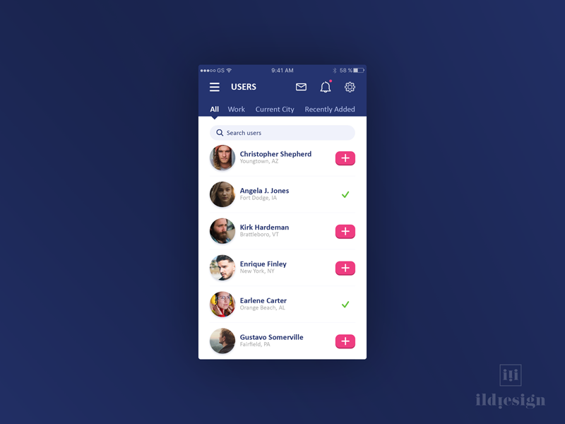 Users List designs, themes, templates and downloadable graphic elements ...