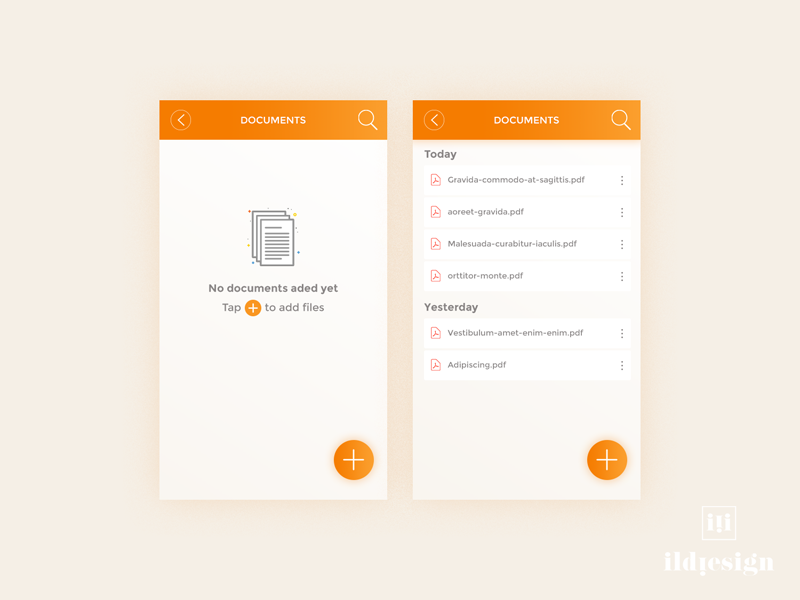 Files Screen UI Design by Ildiko Gaspar on Dribbble