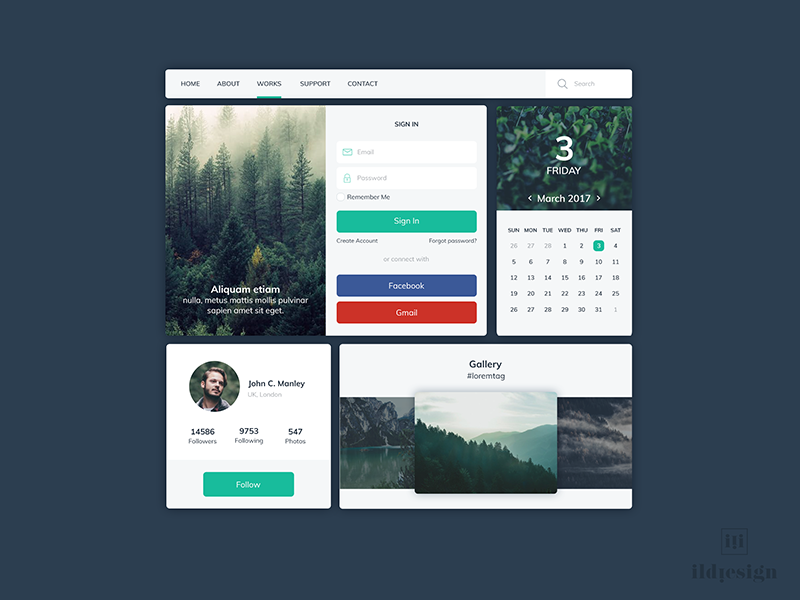 UI Kit Design by Ildiko Gaspar on Dribbble