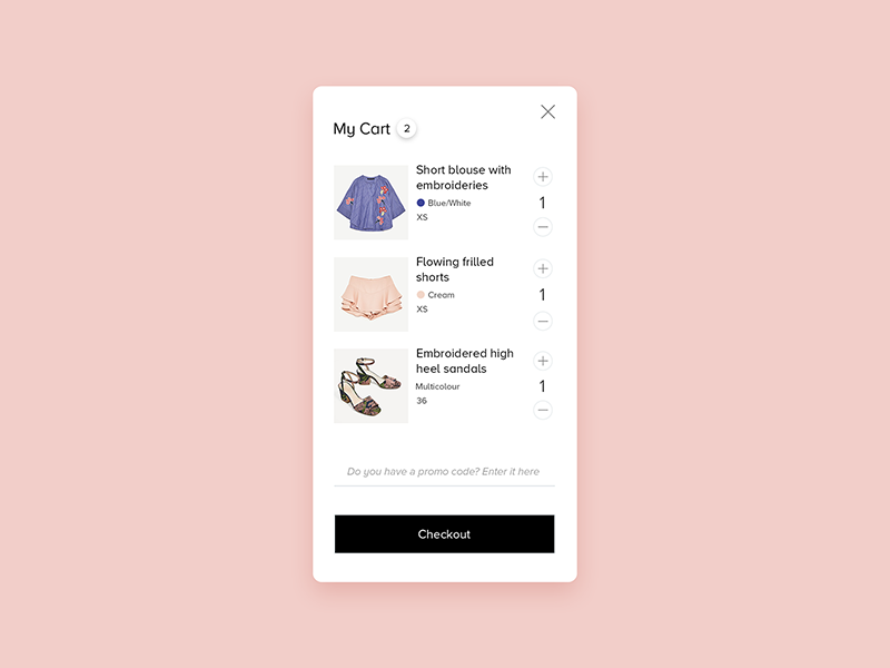 My Cart UI Design by Ildiko Gaspar on Dribbble