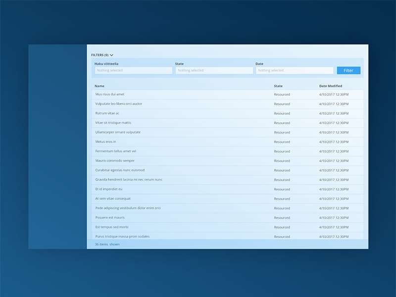 Table UI Design by Ildiko Gaspar on Dribbble