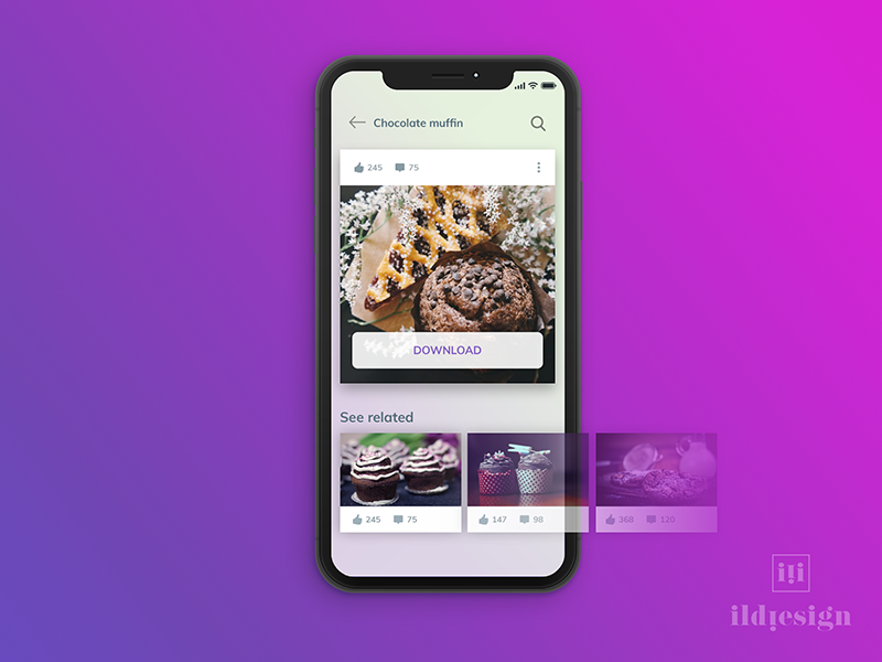 Picture Preview App UI by Ildiko Gaspar on Dribbble