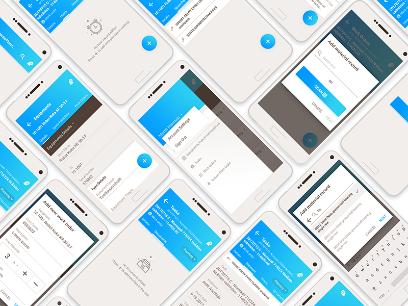 EAM Mobile App UI by Ildiko Gaspar on Dribbble