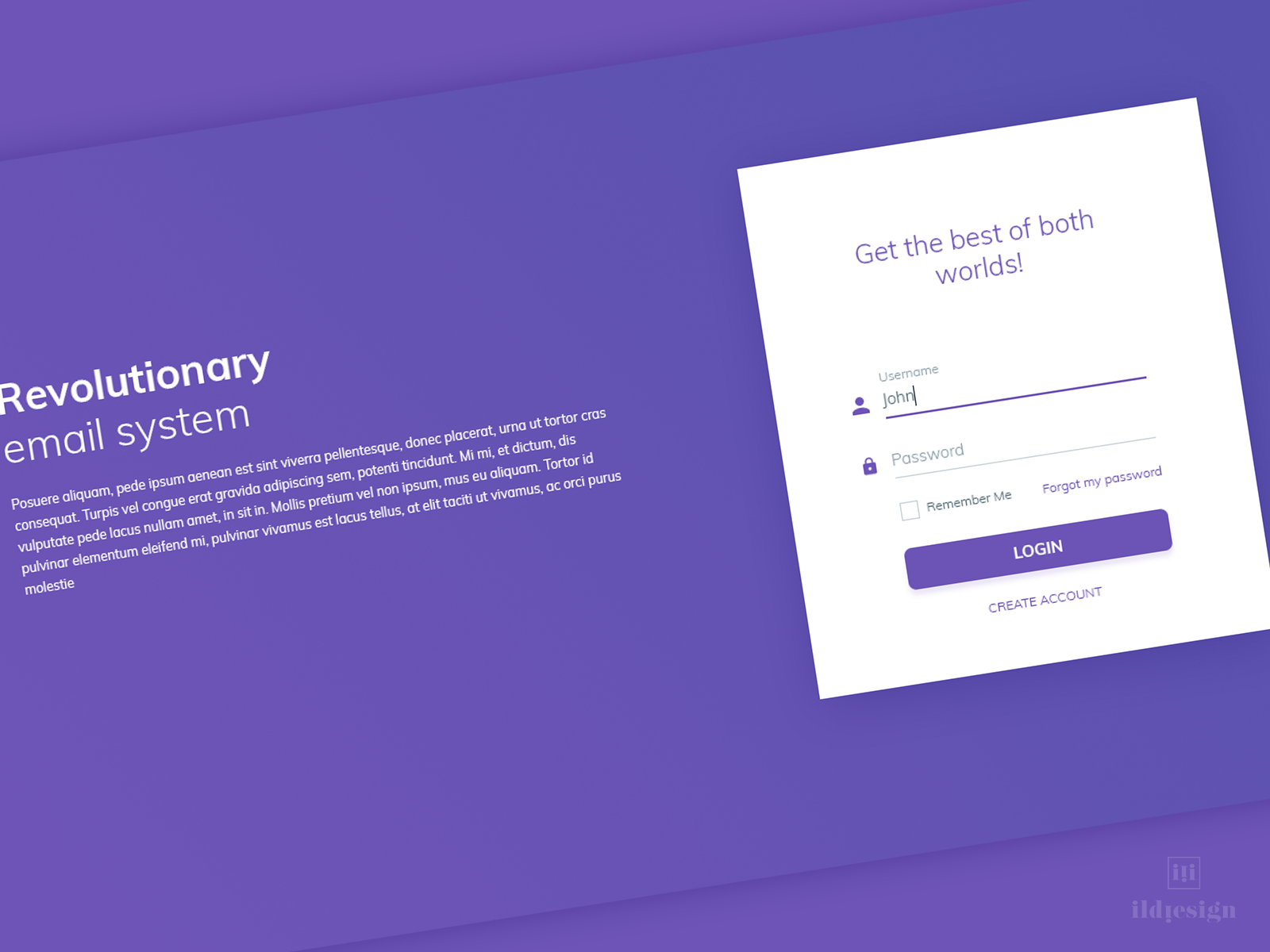 Login Screen UI Design by Ildiko Gaspar on Dribbble