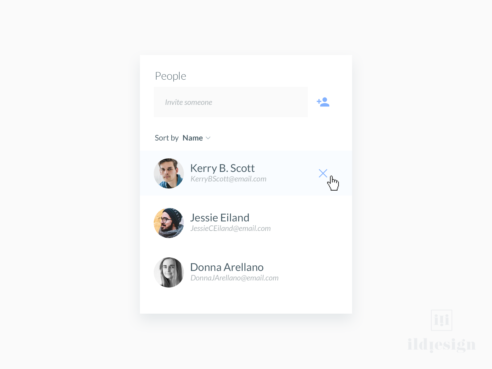 Invite People UI Design by Ildiko Gaspar on Dribbble