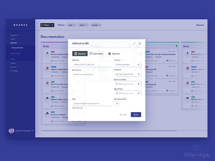 New Task UI Design by Ildiko Gaspar on Dribbble