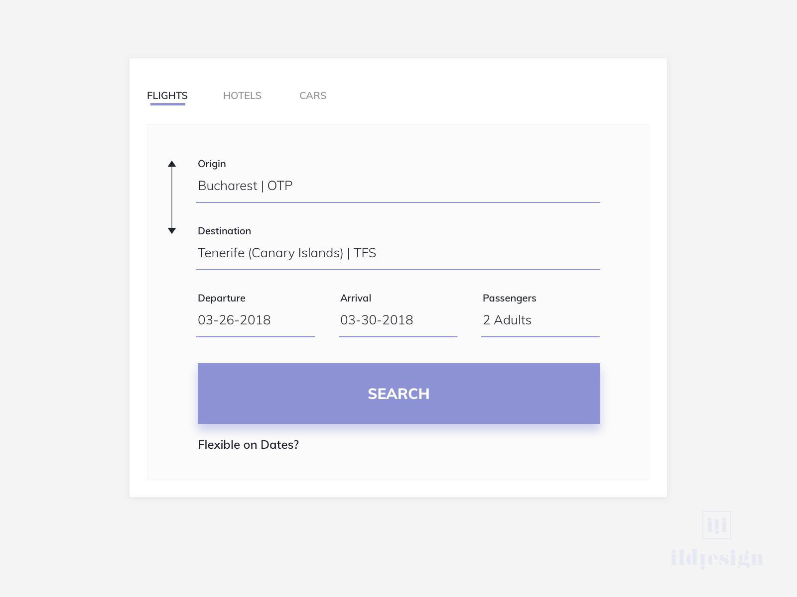Flight Search UI Design by Ildiko Gaspar on Dribbble