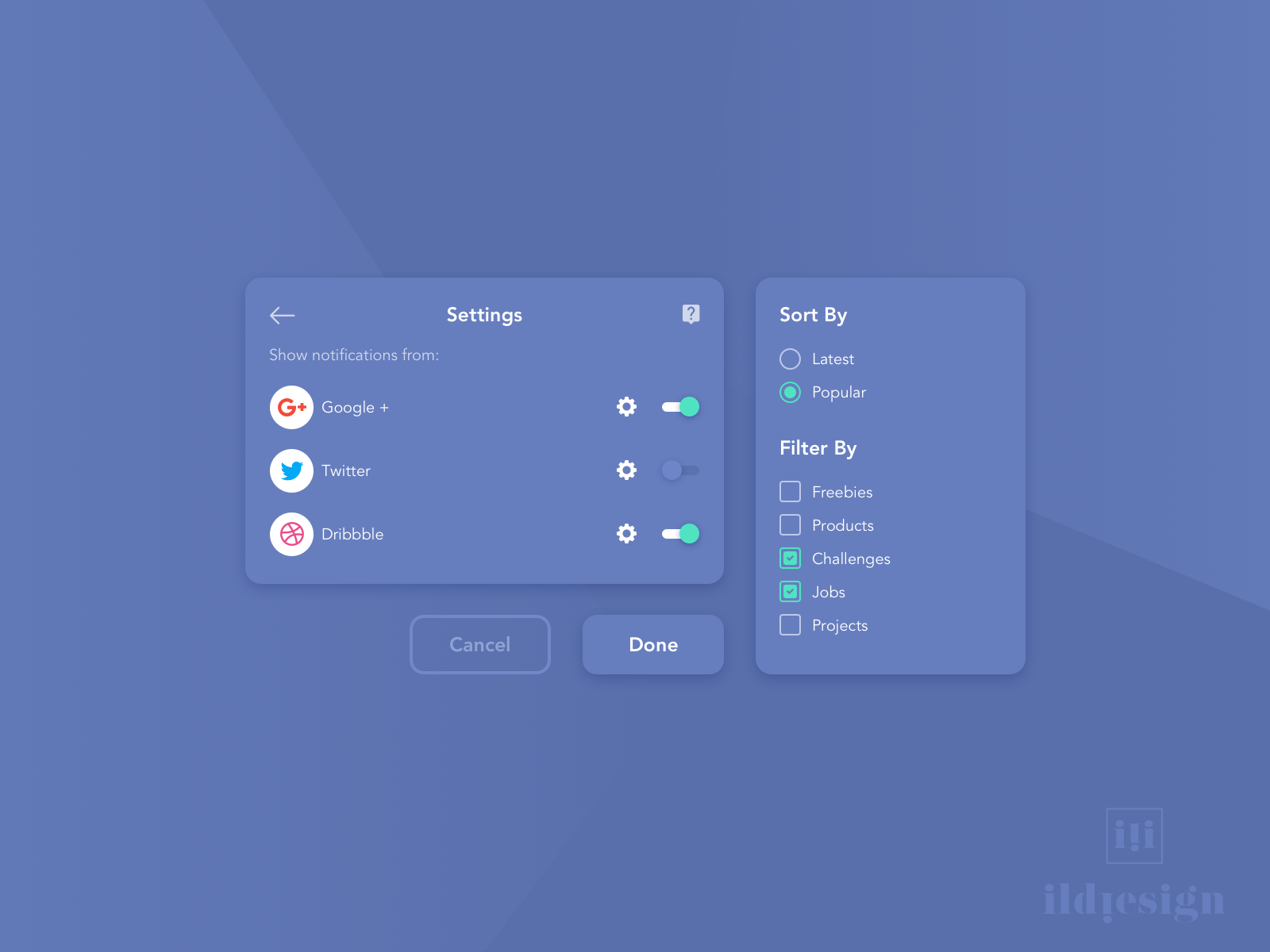 Setup UI Kit Design by Ildiko Gaspar on Dribbble