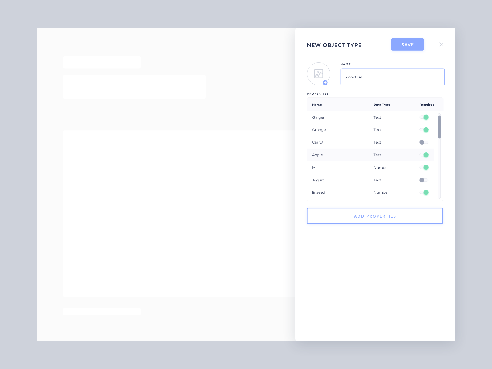 New Object Type Panel Ui Design by Ildiko Gaspar on Dribbble New Object Type Panel Ui Design by Ildiko Gaspar on Dribbble