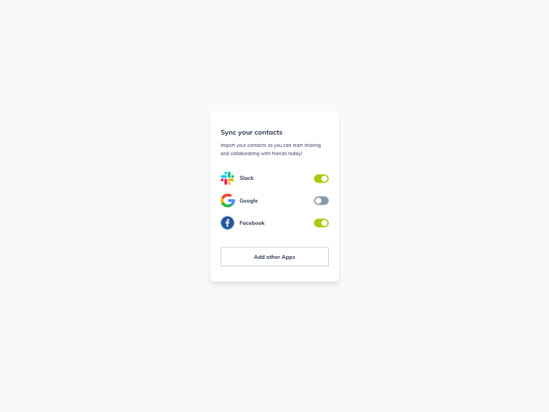 Sync Contacts UI Design by Ildiko Gaspar on Dribbble