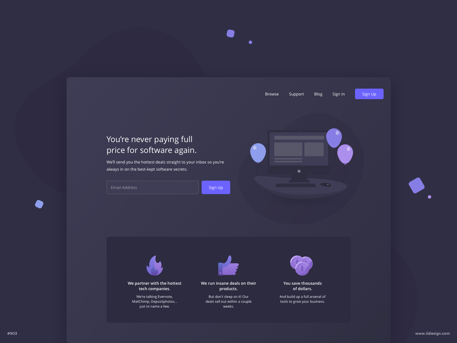 Landing Page Design by Ildiko Gaspar on Dribbble
