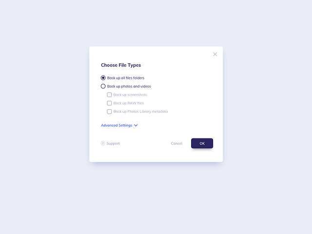 Select File Modal UI Design by Ildiko Gaspar on Dribbble