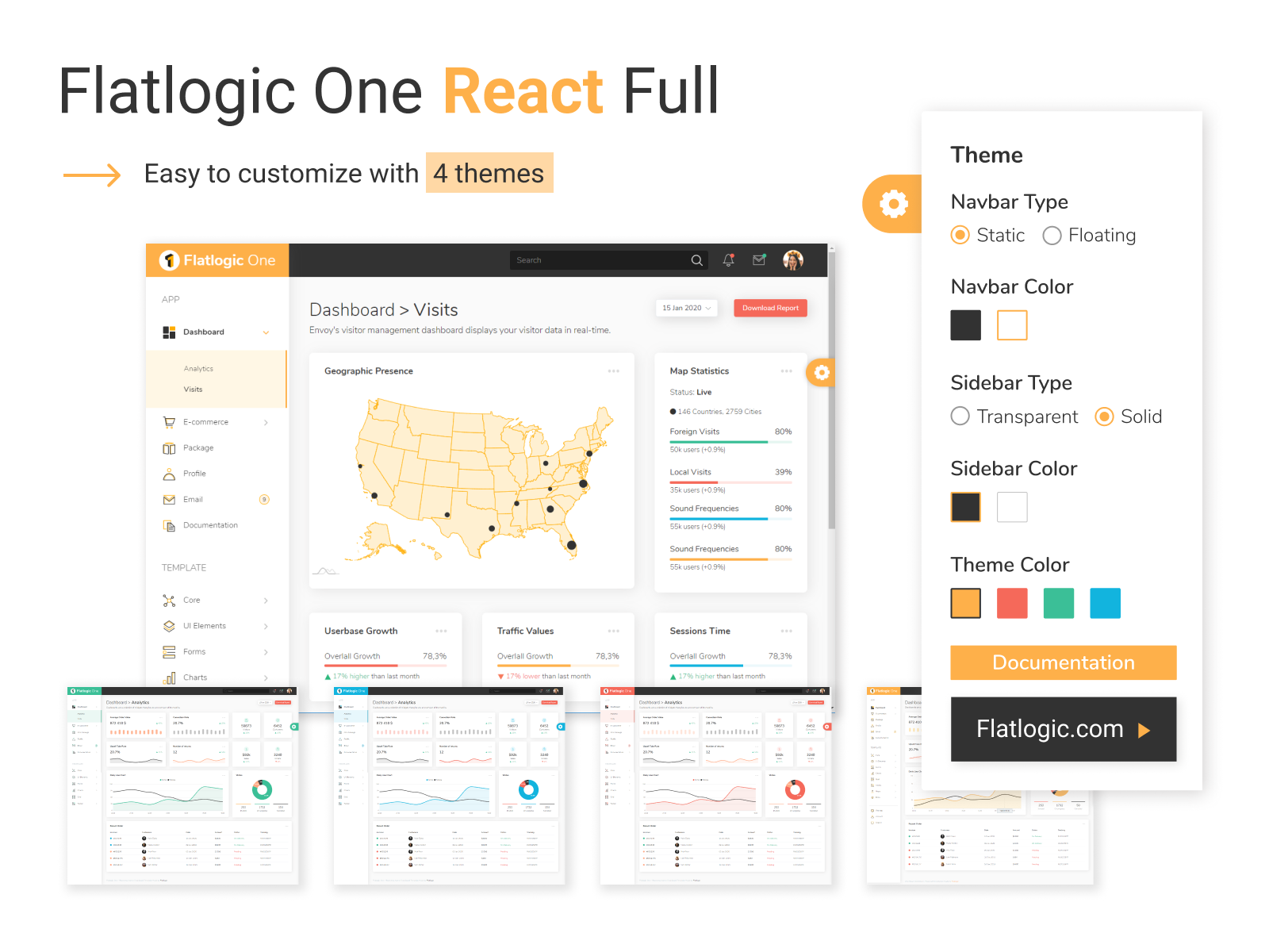 Flatlogic One React Full by Flatlogic on Dribbble