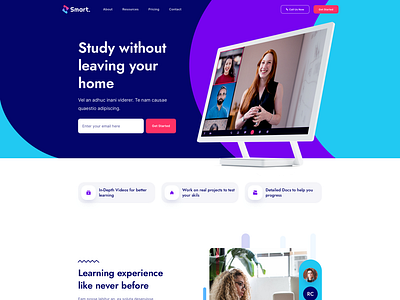 Online School (Home page) by Cristian99sx on Dribbble