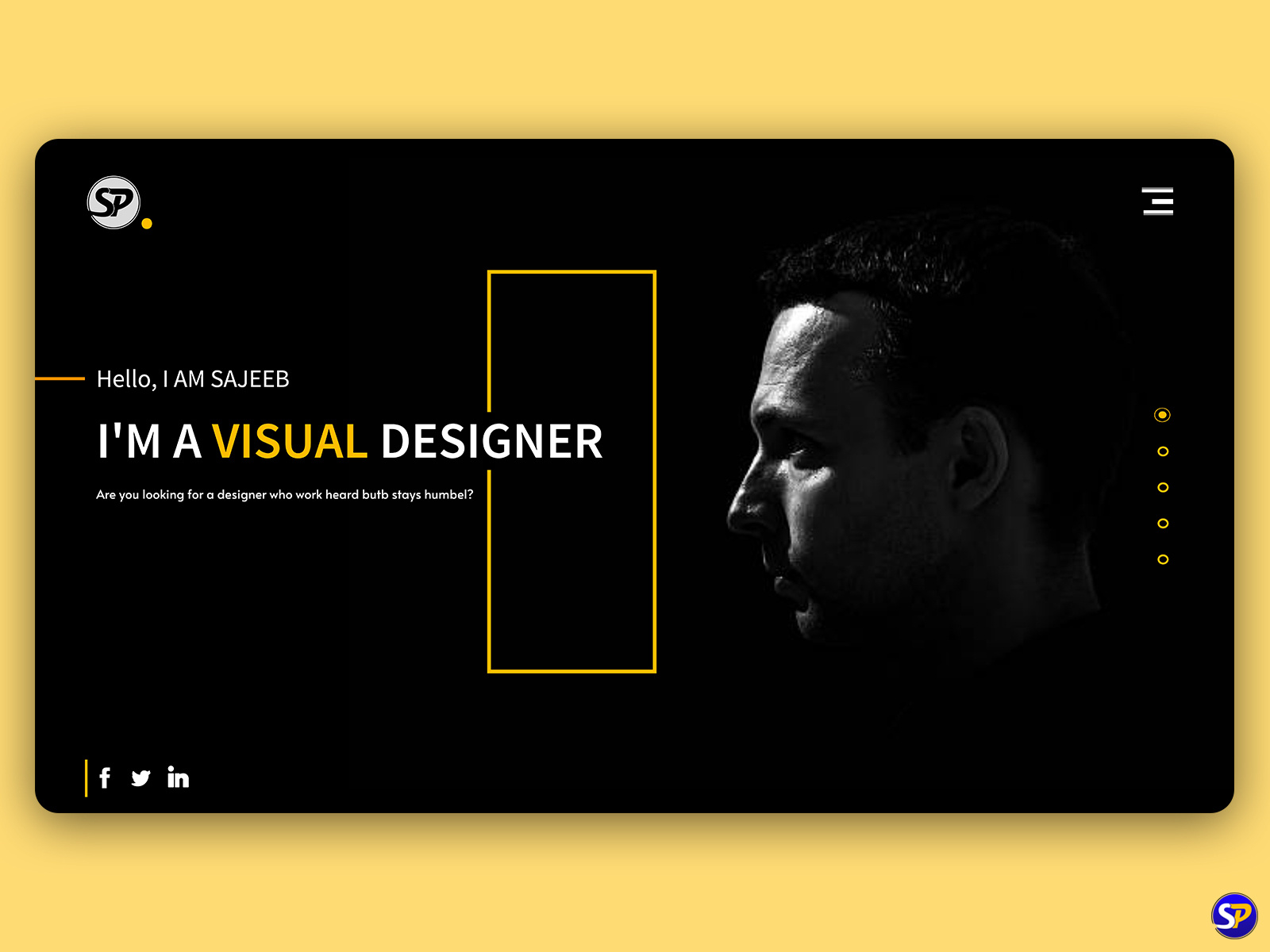 Designer Portfolio Website (Sketch) by Sajeeb Debnath on Dribbble