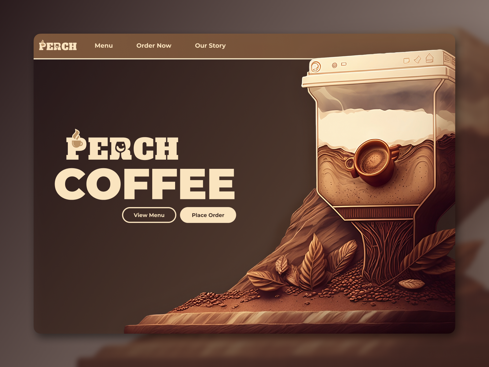 Coffee Shop by Brandon Grimes on Dribbble