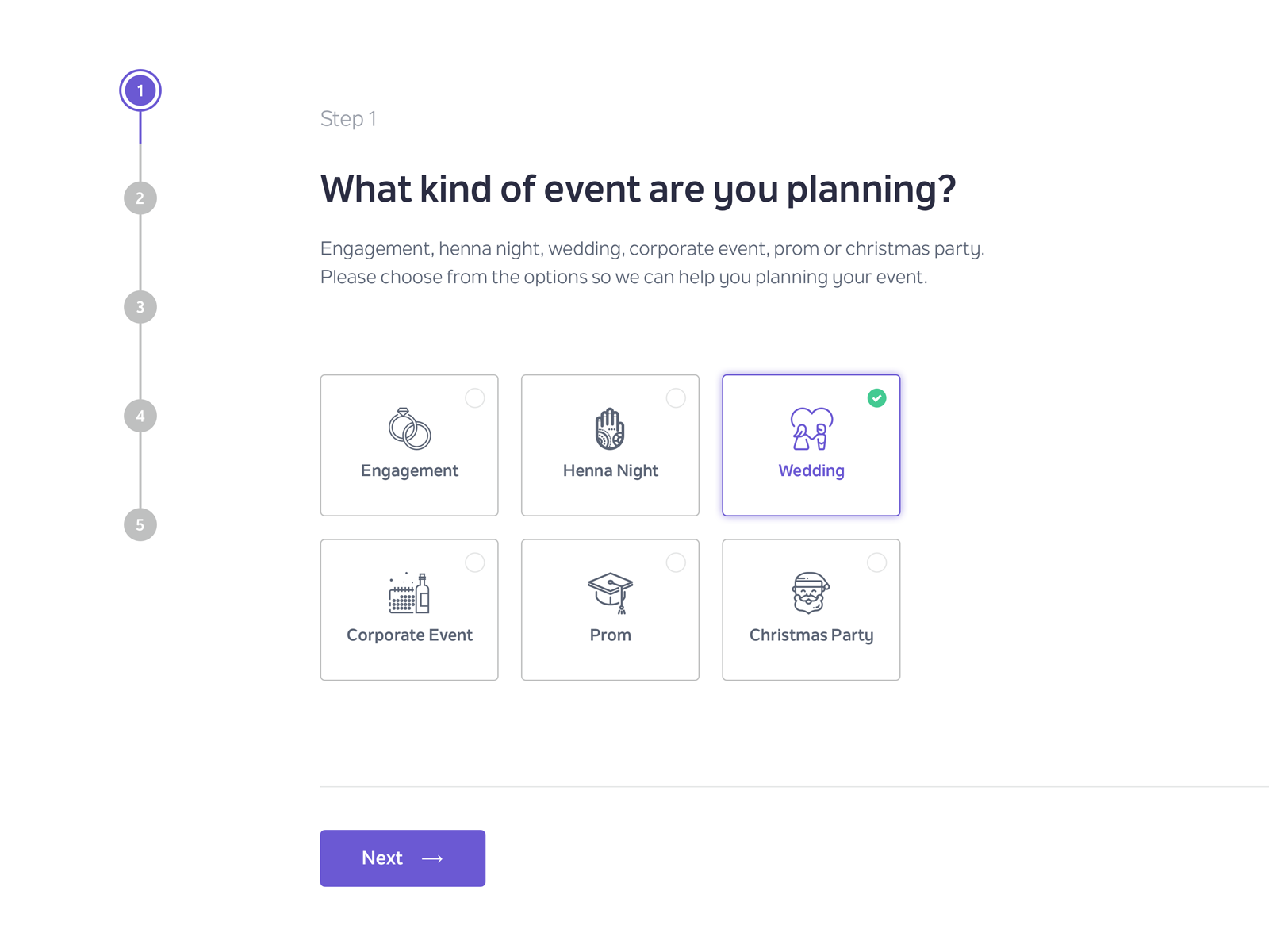 Event Planning Wizard by Hans on Dribbble