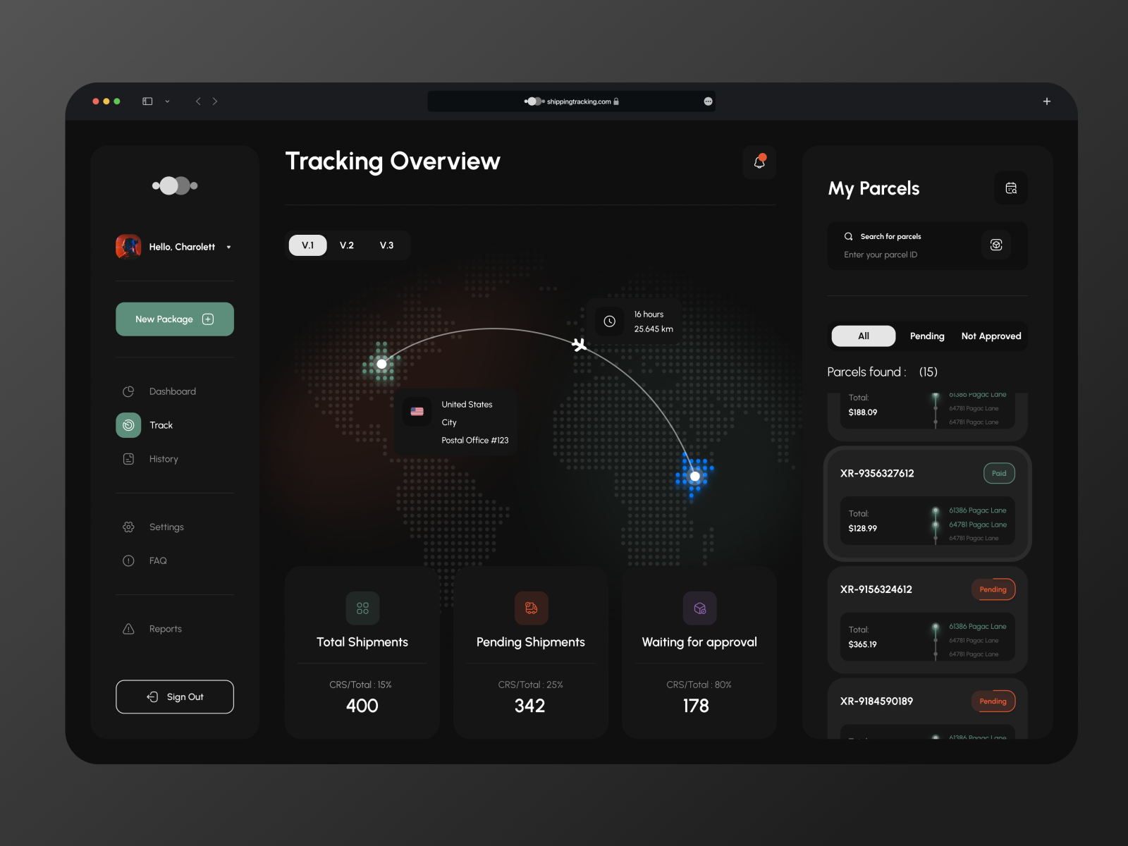 Delivery Shipping Dashboard Design Concept by Lubomyr Tlustyk for ...