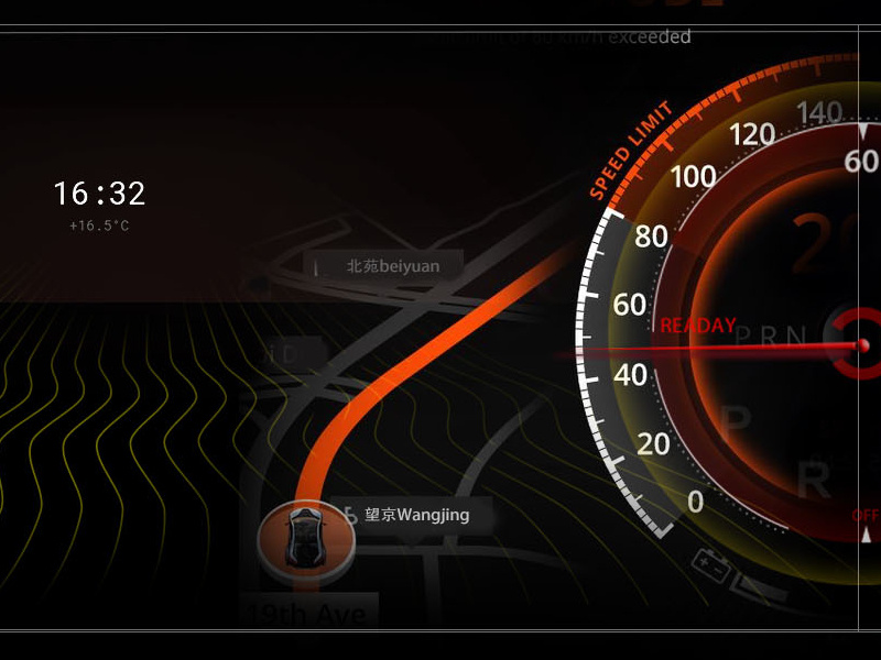 Automotive interactive interface by Yang Yang on Dribbble