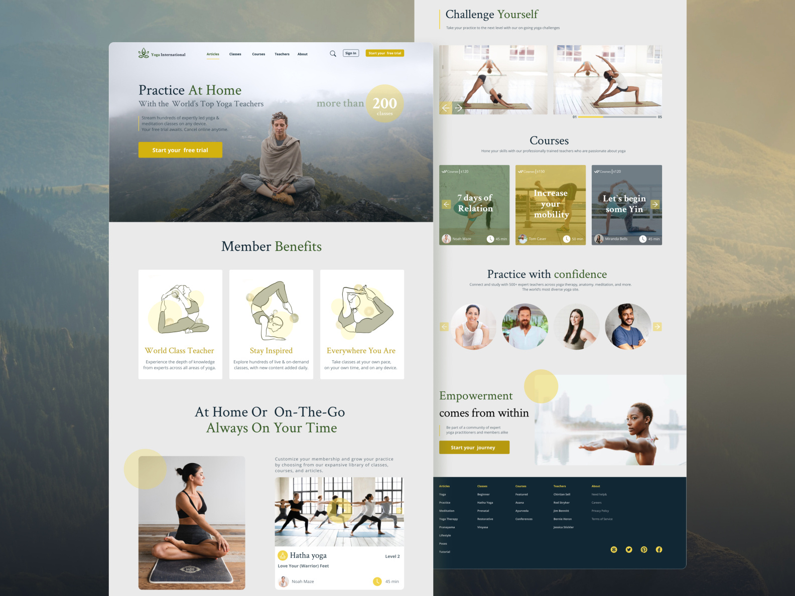 Webdesign UI/UX Yoga Studio by Viktoria Kovalchuk on Dribbble