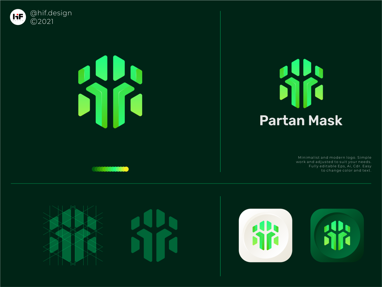 Partan Mask logo by hif design on Dribbble