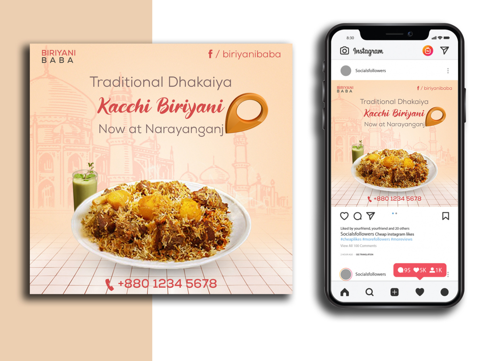 Kacchi Biriyani Social Media Banner Design by Md. Sadekur Rahman on ...