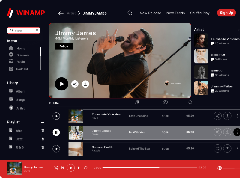 WINAMP DESTOP APP by Uix_cube on Dribbble