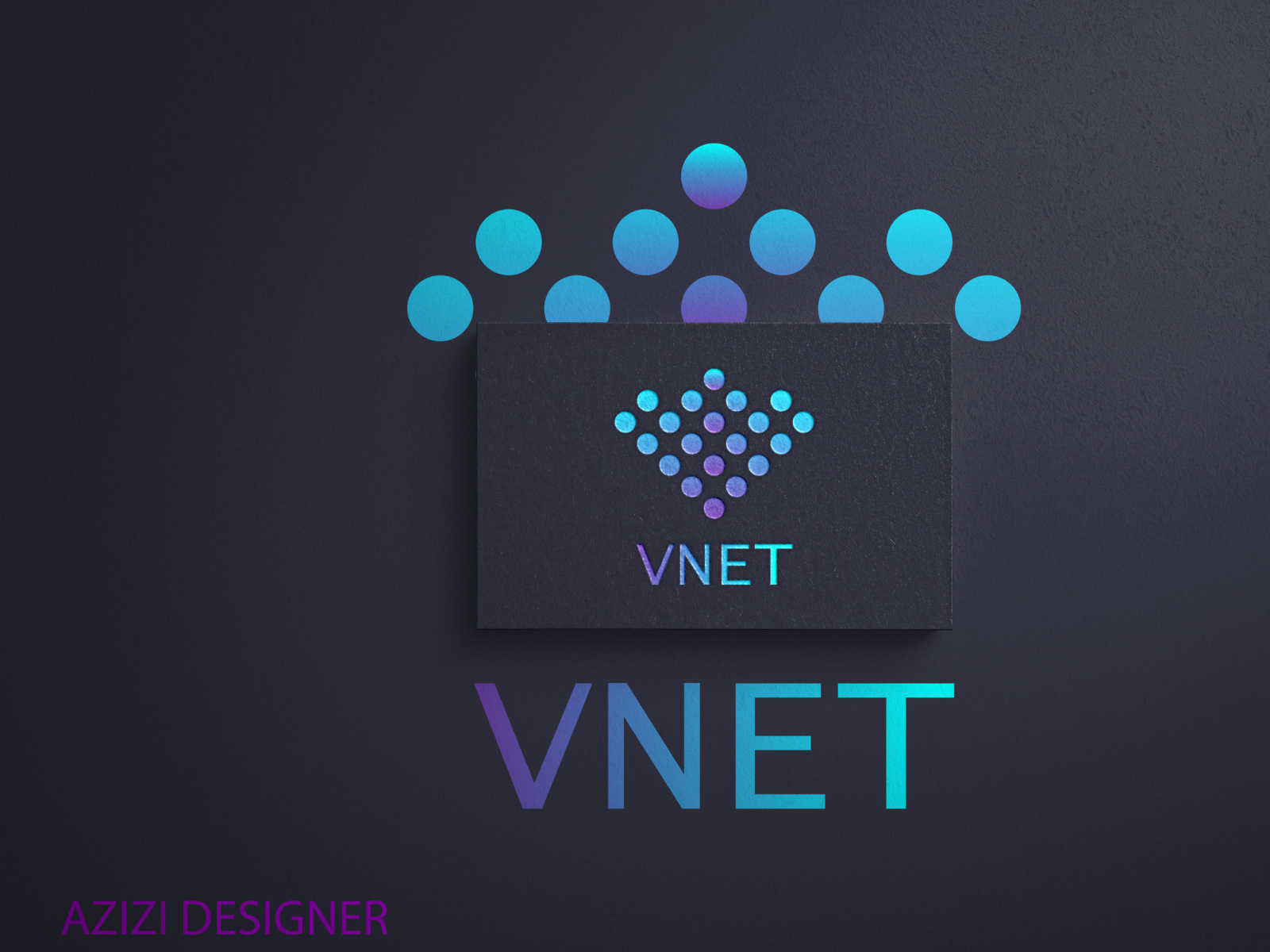 VNET logo design by Azizi on Dribbble