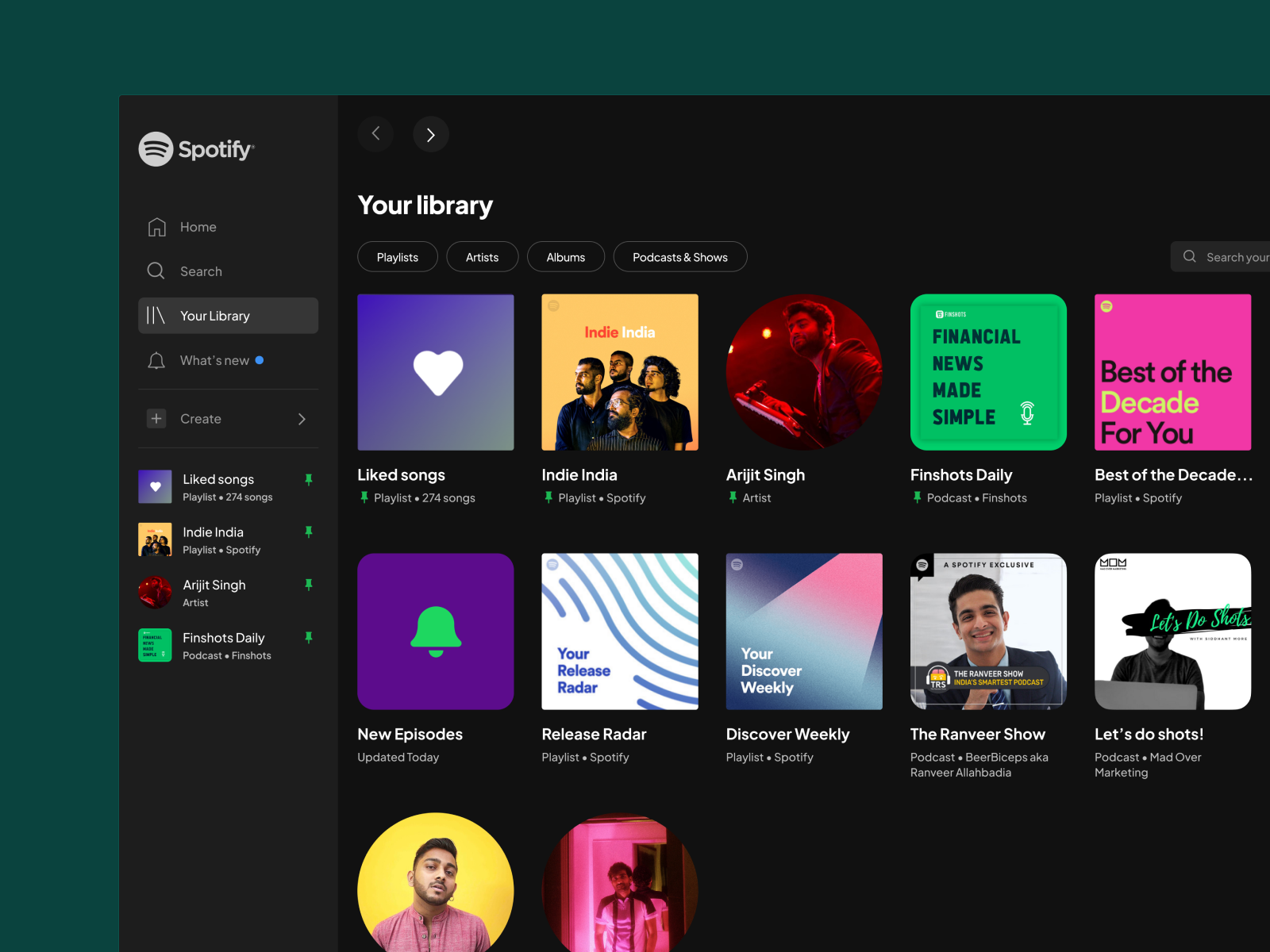 Spotify Web Redesign by Vishal Shanbhag on Dribbble
