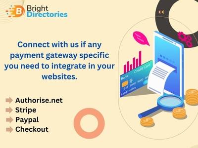 Payment Gateway Features by Bright Directories on Dribbble