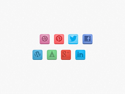 Chiclet Style Social Icons by Matt Hodder on Dribbble