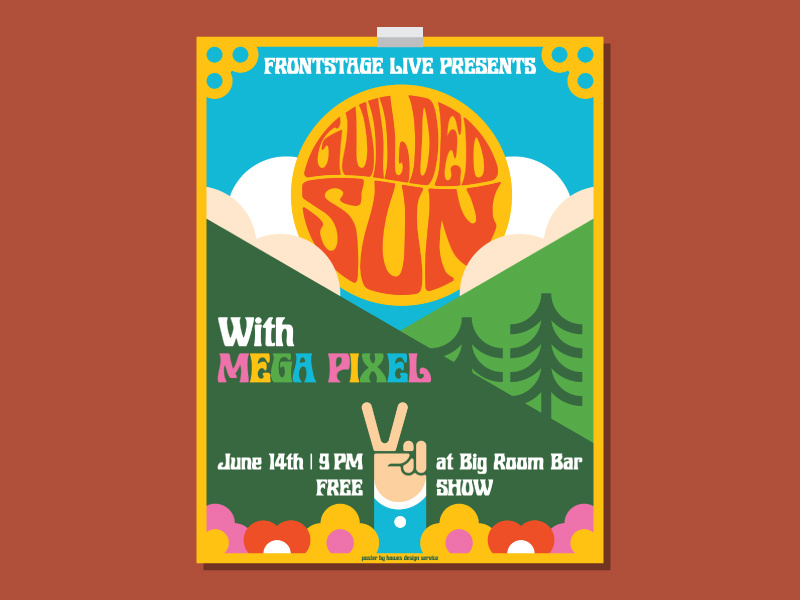 Guilded Sun Gig Poster by Ben Howes on Dribbble